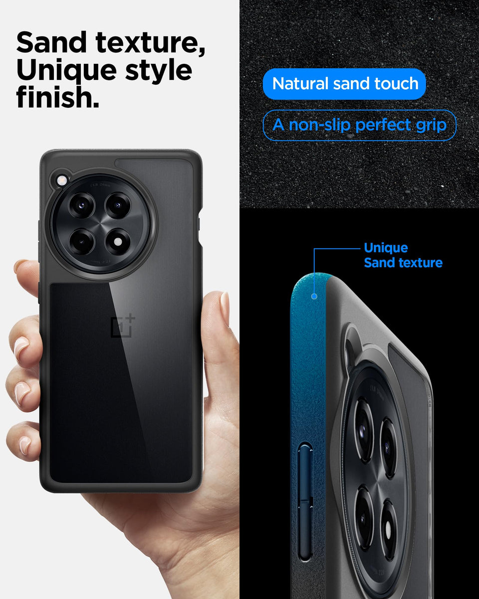 Spigen Essential Sand Crystal Back Cover Case Compatible with OnePlus 12R (TPU + Poly Carbonate ...