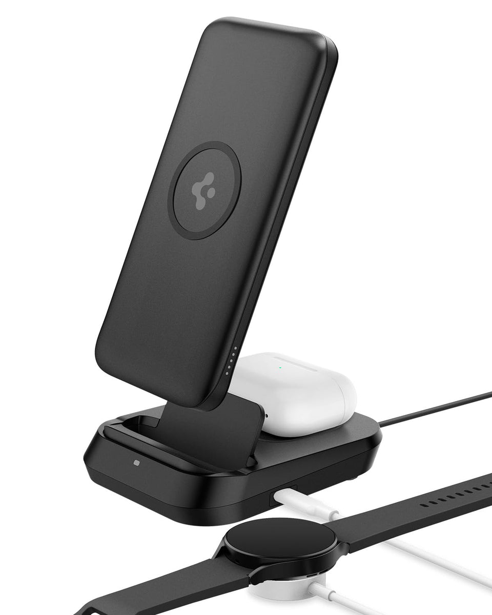 Dual Wireless Charging Dock with USB-C Port for Powerbank, Airpods and ...