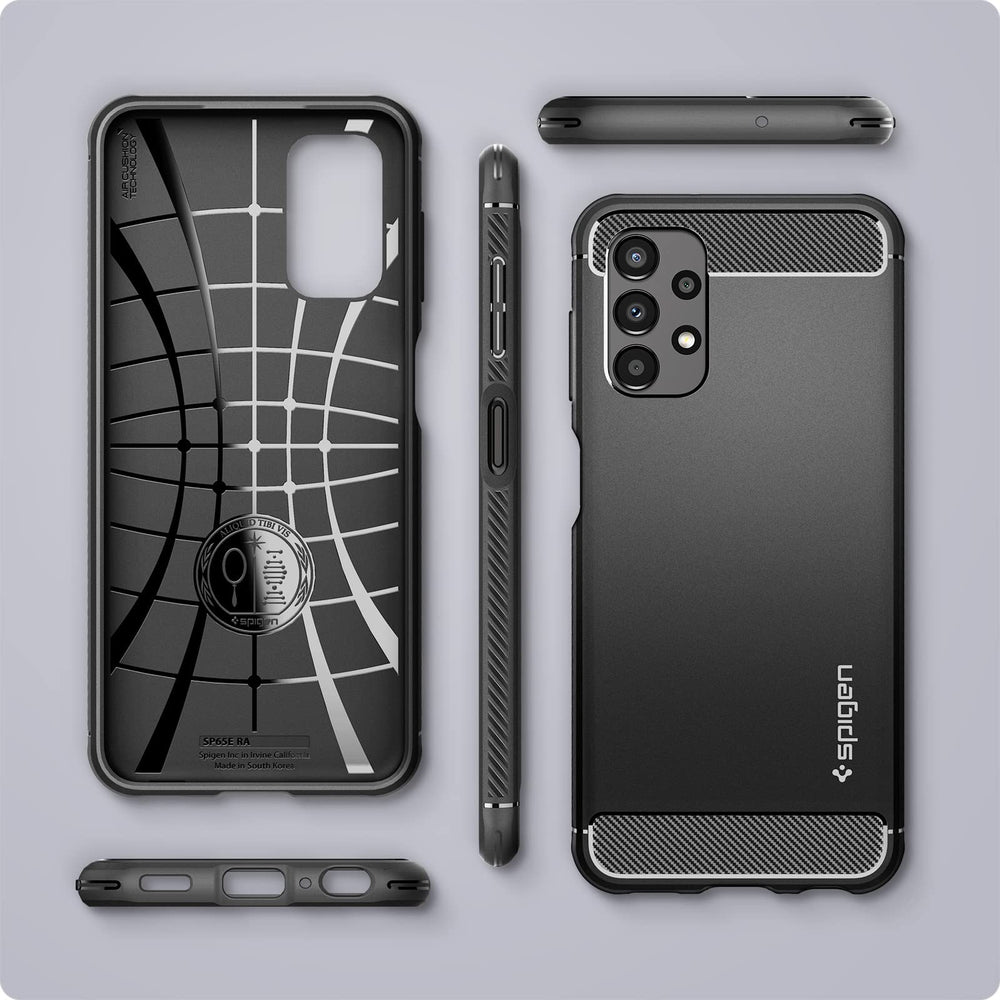 Spigen Rugged Armor Back Cover Case Compatible with Galaxy A13 (TPU | Matte Black) – Spigen India