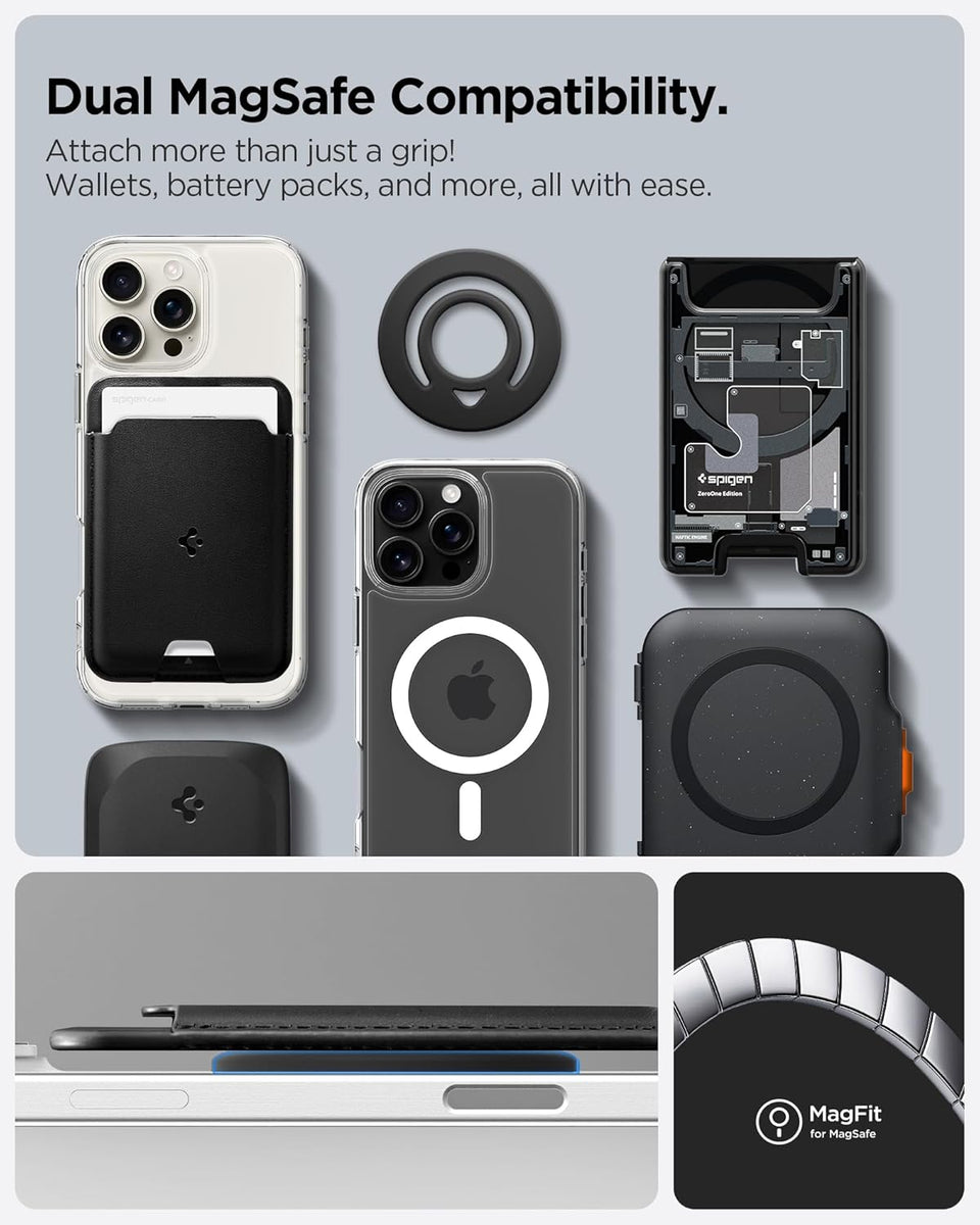 MagSafe Dual Magnetic Ring Holder with Finger Loop Grip – Spigen India